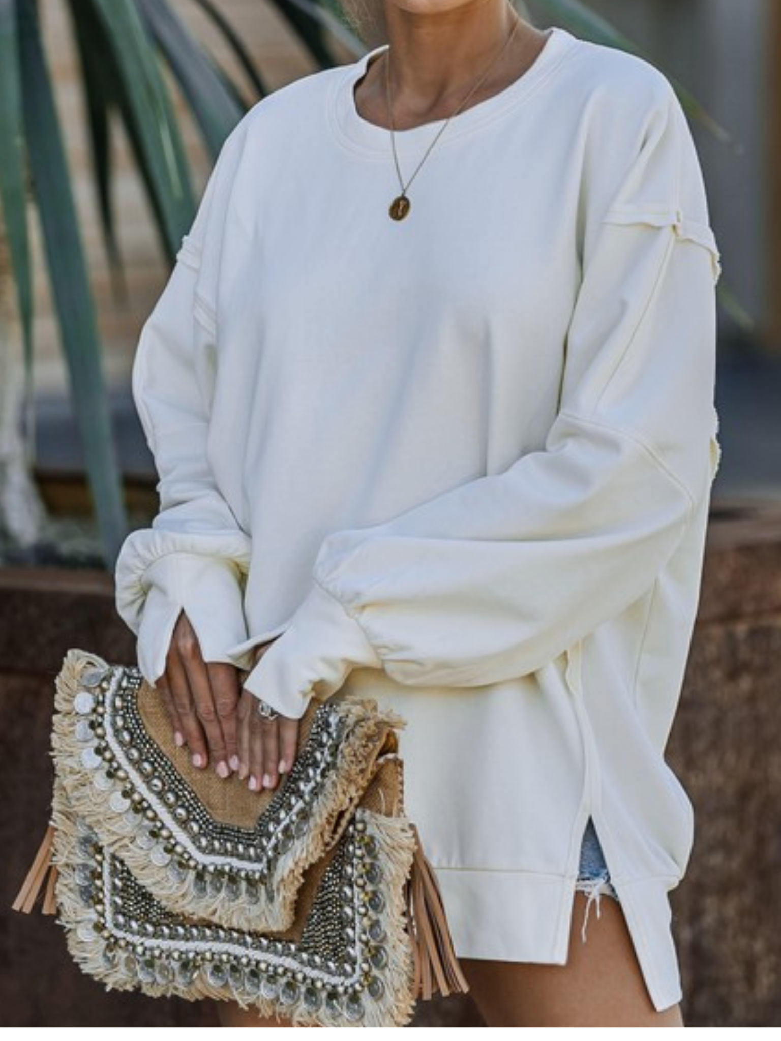 Denzel Side Slit Sweatshirt – The Sweet Collective